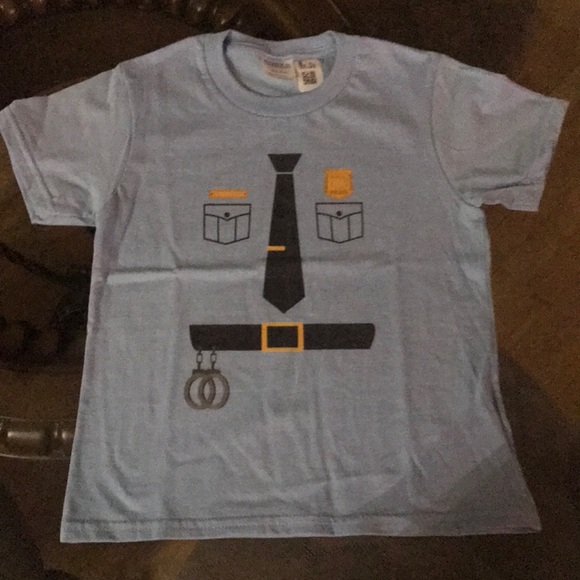 Port and Company | Shirts & Tops | Baby Blue Cop Shirt For Kids | Poshmark